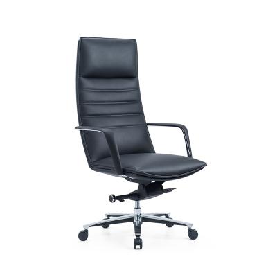 China Chaises de bureau ergonomiques exécutives pivotantes en cuir authentique confortables for sale