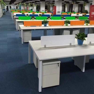 China Bureau de bureau blanc à 4 sièges personnalisé for sale