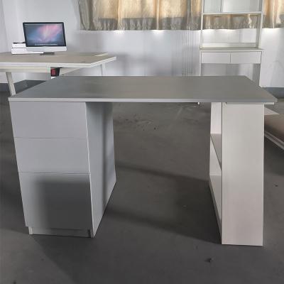 China Home Office Wood Study Table Student Computer Desk With Cabinets for sale
