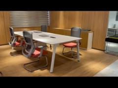 W600 mm ronde vergadertafel Klein houten vergaderbureau met Y-vormige poot