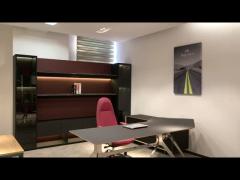 Beston Metal Frame Office Executive Table Simple Black Executive Desk