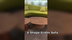 Green V Shape Sofa Modern Office Living Room Furniture