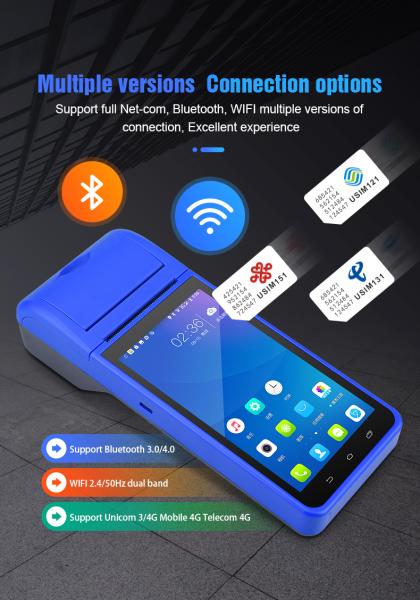Quality WIFI BT 4.0 58mm Thermal Receipt Printer Code Scanner Handheld Mobile Android for sale