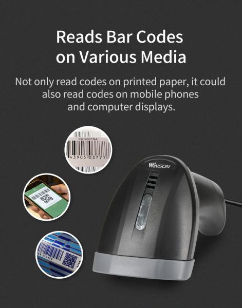 Quality Wired USB Barcode Scanner POS Store Barcode Reader 1D 2D Handheld Bar Code Scan for sale