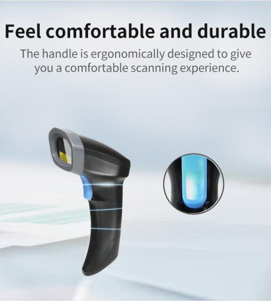 Quality USB Laser CMOS Barcode Scanner Wired Handheld Bar Code Scanner Reader Black for sale