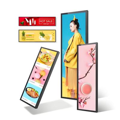 China Bar Shape Full Color Supermarket Shelf Screen Smart Split Outdoor Indoor Digital Screen for sale