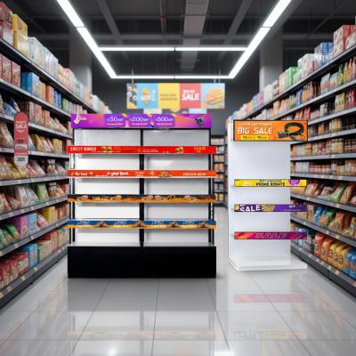China Stretch Bar Ultra Wide Supermarket Shelf Screen LED Digital Signage P1.2 Retail Shelf Edge Indoor Outdoor Advertising for sale