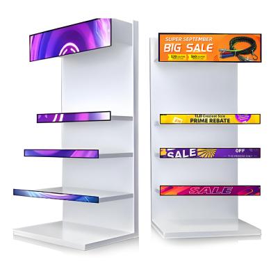 China Magic Cube Long Bar Shape LED Display Smart Split Screen Full Color Customizable Indoor Lobby Digital Signage for sale