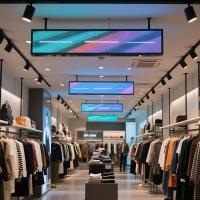 China Magic Cube Long Bar Shape LED Display Smart Split Screen Full Color Customizable Indoor Lobby Digital Signage for sale