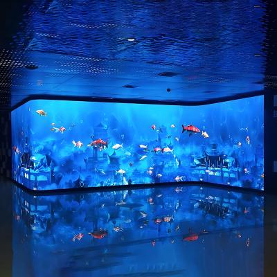 China Full Color Interactive Floor LED Display , Indoor / Outdoor LED video wall Screen 500*500 500*1200 for sale