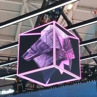 China Spherical Creative LED Magic Creative LED Screen Cube Display Unique Sing Cube LED Screen Display Digital Signage for sale