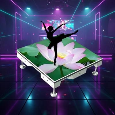China Full Color Interactive Indoor Fixed LED Screen Dance Floor Tile Touch Digital Signage Display Wall for Stage Events for sale