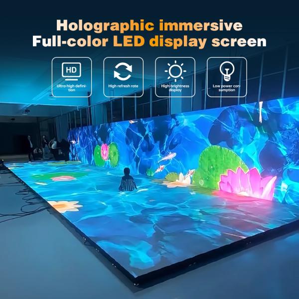 Quality High Resolution Rectangular Immersive Holographic LED Display Floor Tile Digital for sale