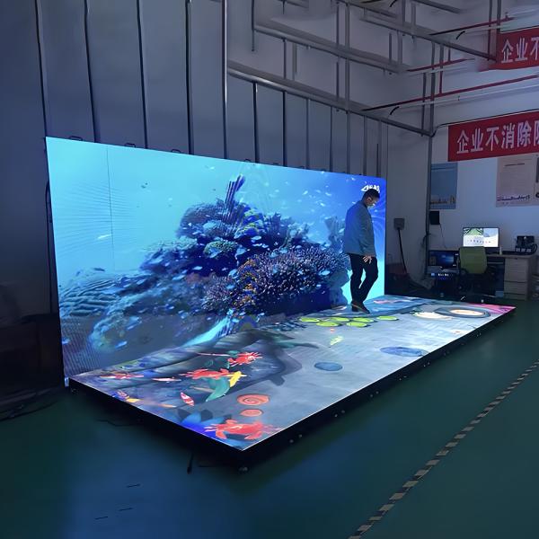 Quality High Resolution Rectangular Immersive Holographic LED Display Floor Tile Digital for sale
