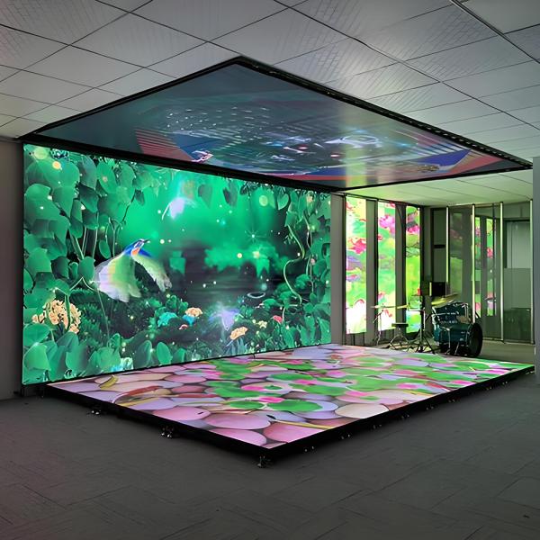Quality High Resolution Rectangular Immersive Holographic LED Display Floor Tile Digital for sale