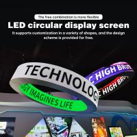 China Creative Indoor Spherical Full Color LED Cube Ring Display Customizable Size 360 for sale