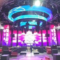 China Creative Indoor Spherical Full Color LED Cube Ring Display Customizable Size 360 for sale