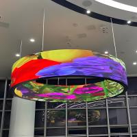China Creative Indoor Spherical Full Color LED Cube Ring Display Customizable Size 360 for sale