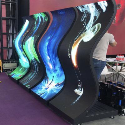 China Soft Shape Smart Creative LED Screen Split Screen Full Color Spherical Cube LED Display with Die Cast Aluminum Cabinet for sale