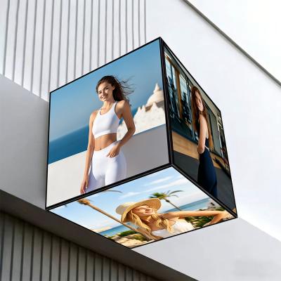 China Indoor / Outdoor Magic Box Creative LED Screen Cube Signs Display Creative Led LED Cube Screen for Retail Store Shop Logo for sale