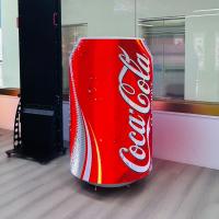 China The Can Shaped Creative LED Screen Customized Coke Shape Display Circular Special Shape LED for sale