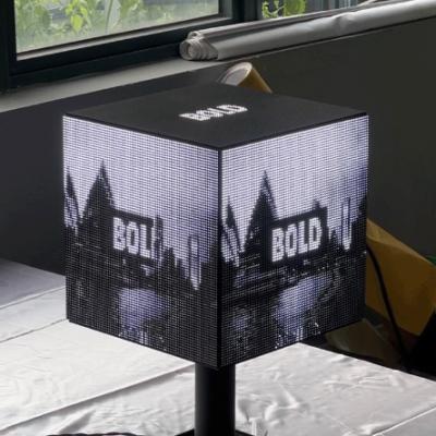 China Customizable Customized Indoor High Creative LED Screen Brightness LED Cube Shaped Magic Screen with 360 Viewing Angle for sale
