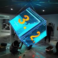 China Customizable Customized Indoor High Creative LED Screen Brightness LED Cube Shaped Magic Screen with 360 Viewing Angle for sale