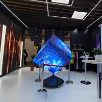 China Customizable Customized Indoor High Creative LED Screen Brightness LED Cube Shaped Magic Screen with 360 Viewing Angle for sale