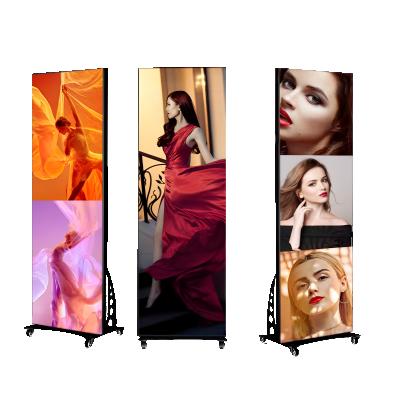 China WiFi Control 8K LED Poster Screen Customizable Cafe Advertising Display Multi Mount One Piece Design for sale