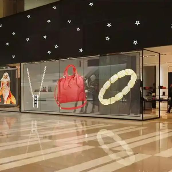 Quality 500cd-1500cd Flexible Transparent LED Screen Display For Glass Window for sale