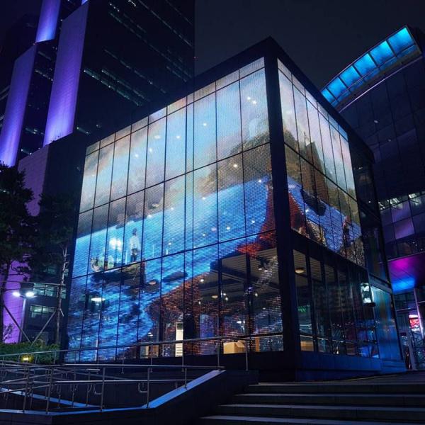 Quality 500cd-1500cd Flexible Transparent LED Screen Display For Glass Window for sale