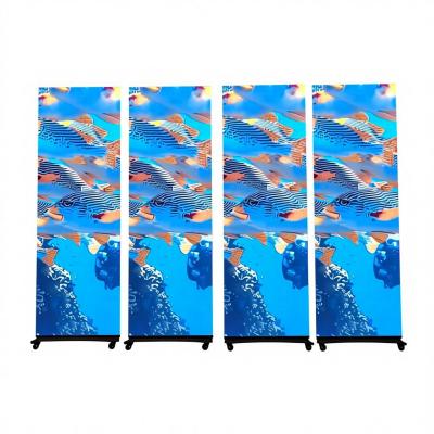 China Interactive Touch Vertical Floor Stand LED Digital Advertising Display Portable Outdoor IP65 Die Cast Pole for sale