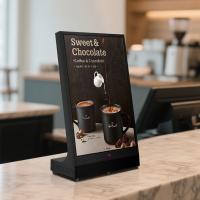 China Multi Touch Coffee Shop Interactive LED Digital Menu Advertising Desktop Display Screen Customizable for sale