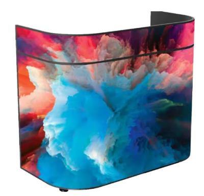 China Wholesale Hotel Bar Counter Table Advertising 8K HD RGB Flexible Display Front Desk Led Screen Waterproof Floor Stand for sale