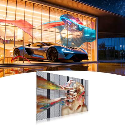 China Outdoor LED Grid Screen for Gas Station Parking Garage Louver Display Panel Sunlight Readable for sale