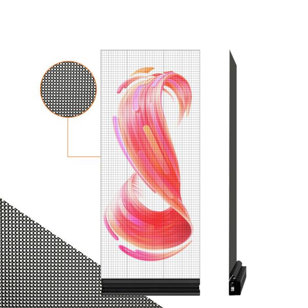 Quality 3D Holographic LED Screen Transparent Display for Mosque Window Advertising High for sale