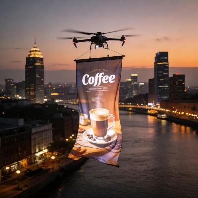 China Drone LED Display Screen P15 Flexible Fabric 2000cd/m² Ultra-Light 250g for Hologram Flying Show Sky Media Advertising for sale