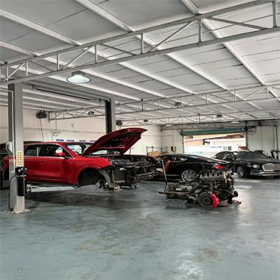 China Heavy Duty Car Lifting Equipment with Barrier Free Base and Manual Release System Providing 9900lbs Capacity for Vehicle Maintenance for sale
