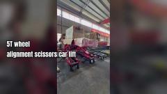 5T wheel alignment scissors lift testing video with low voice