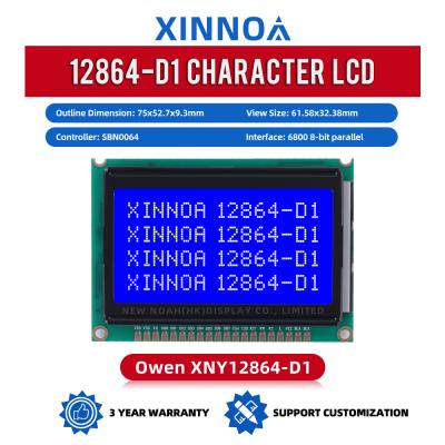 China Blue Film 12864-D1 Graphic Dot Matrix Screen 128*64 Controller SBN0064 Export Quality for sale