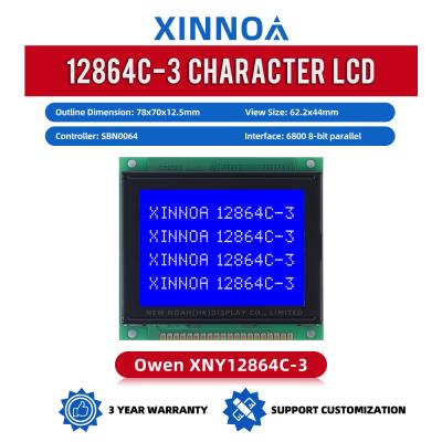 China Blue Film 12864C-3 Display Module Controller SBN0064 12864 Parallel Port Multilingual Module for sale