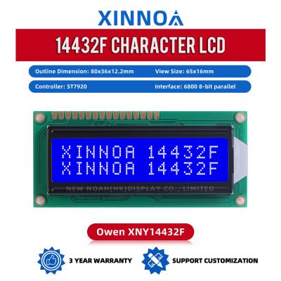 China Blue Film 14432F 80X36X12.2MM Serial SPI/Parallel Graphics 5V LCD Module Display LCM ST7920/AIP31020 for sale