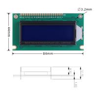 China Blue Film LCD12232B Character Display Module SBN1661G Controller 84x44x12.7mm for sale