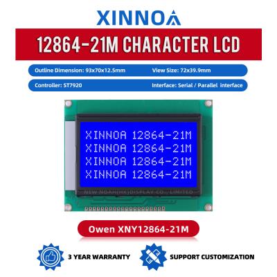 China Blue Film Stable Supply Of 12864-21M LCD Display Device 5V Serial Port LCD Screen Control ST7920 for sale