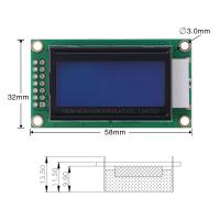 China 0802B-2 8x2 Character LCD Module COB Display 58x32mm Outline ST7066 Controller for sale