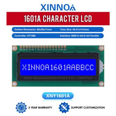 China Blue Film White Letters 1601A Character Dot Matrix Screen Support Scheme Development for sale