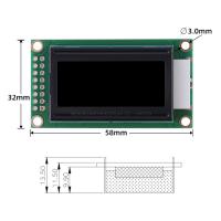 China BTN 0802B Character LCD Display Module 8x2 ST7066 Controller 16 Pin COB 58x31.87mm for sale