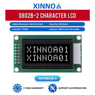China BTN Black Film 0802B-2 Character Display Screen 0802 14 PIN 3.3V Or 5V Character Dot Matrix Screen for sale