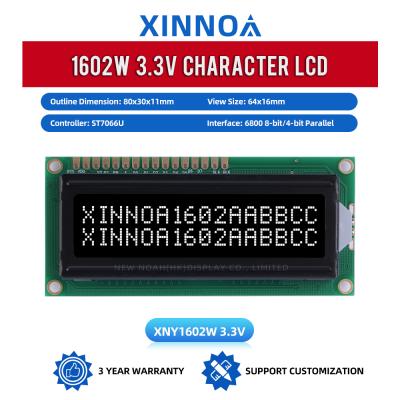 China BTN Black Film 1602W 3.3V Liquid Crystal Display STN High Frame 12MM 16PIN Graphic Dot Matrix Module for sale