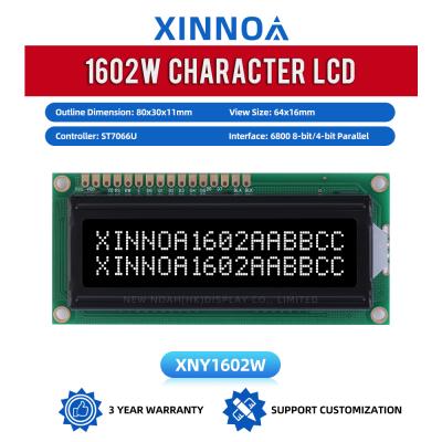 China BTN Black Film 1602W STN High Frame 12MM 2*16 LCD STN High Frame 12MM ST7066U Character Display Screen for sale